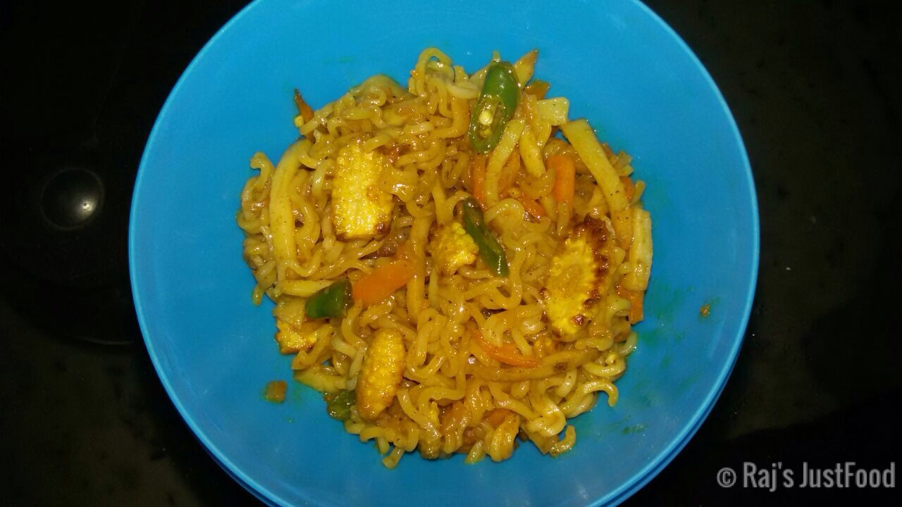 Veg Fried Maggi Noodles | Healthy Maggi recipe - Raj's JustFood